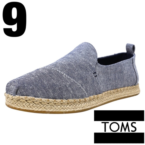 Toms | Shoes | Toms Deconstructed Alpargata Rope Chambray Navy Blue ...